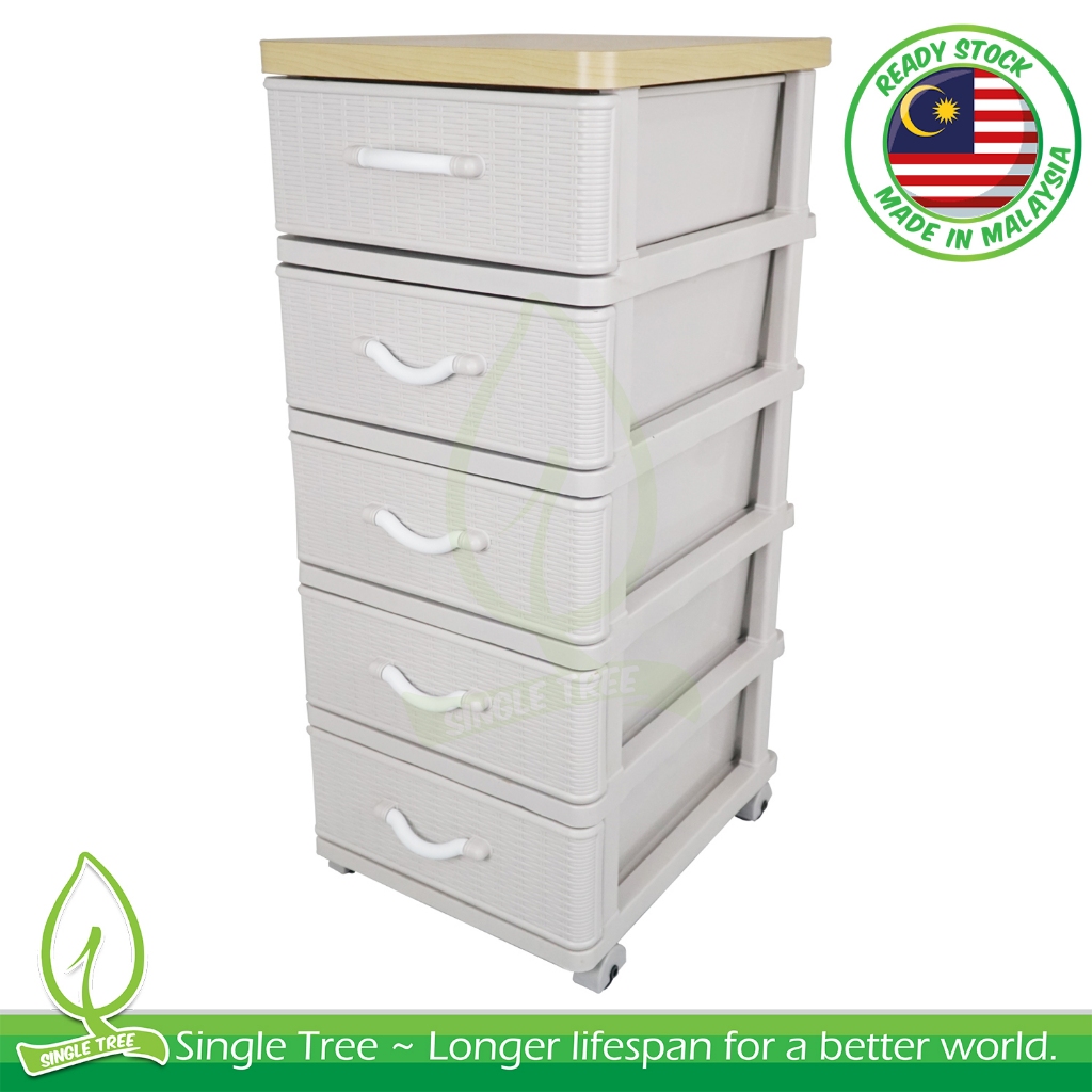 CLOVER Tiers Storage Drawer Bedside Table with Prattan Design - STWH5P ...
