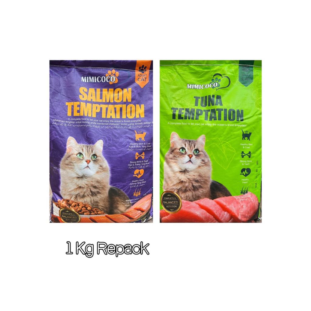 MIMICOCO SALMON TEMPTATION/ TUNA TEMPTATION (1KG Repack) | Shopee Malaysia