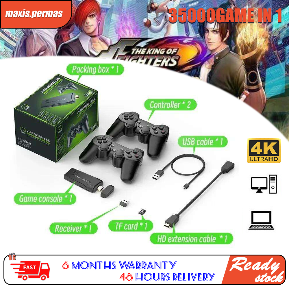 35000game in 1 2.4G 4K HD Wireless TV Retro Game Console M8 Game ...