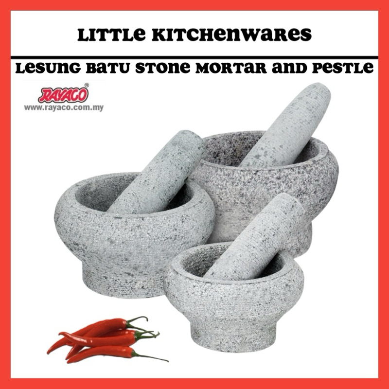 LESUNG BATU /STONE MORTAR AND PESTLE / LESUNG BATU (16cm) | Shopee Malaysia