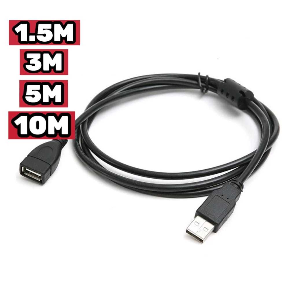 kabel USB PORT EXENSION MALE TO FEMALE 10m/5m/3m/1.5m UNIVERSAL ...