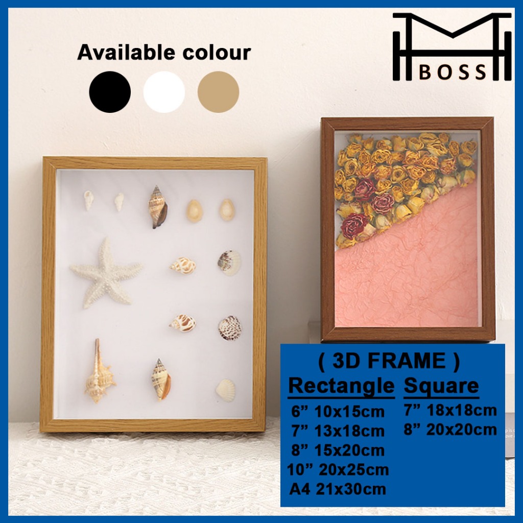 3D FRAME 3CM THICKNESS HOLLOW FRAME HANCRAFT DIY DECORATION DRIED ...