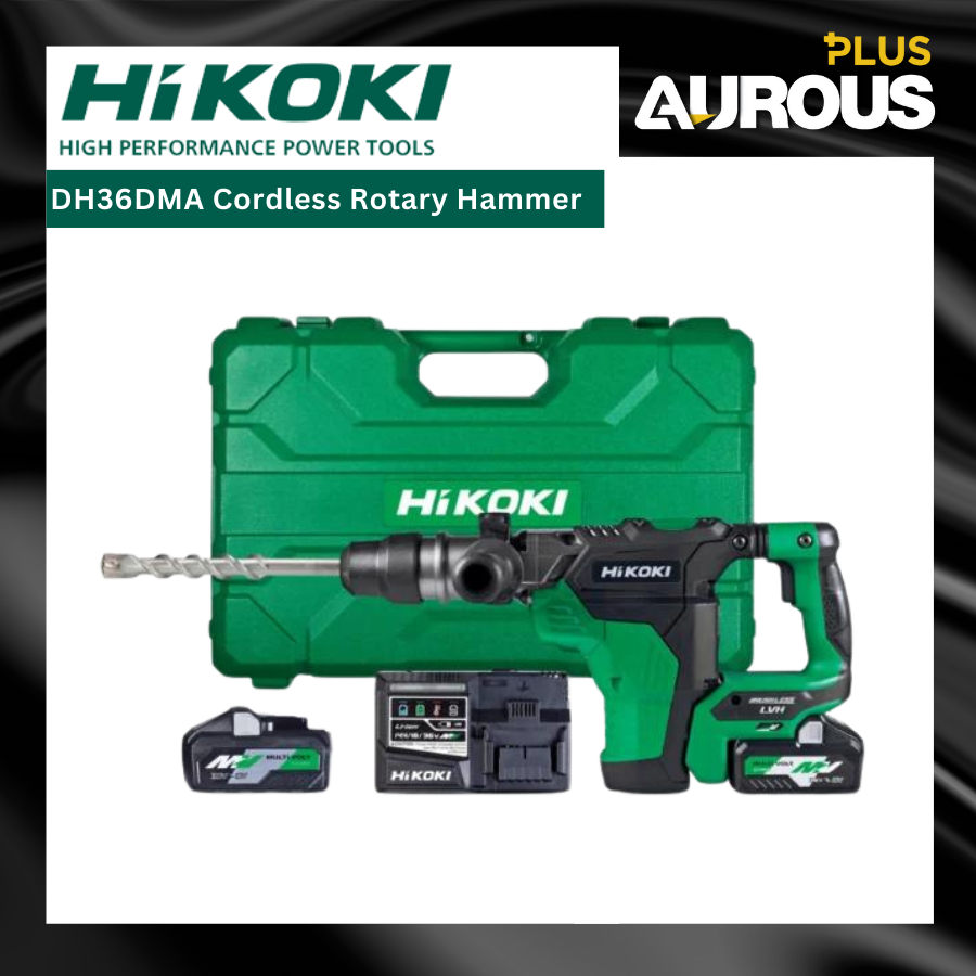HIKOKI BATTERY CORDLESS MULTI VOLT SDS MAX ROTARY HAMMER MACHINE 40MM ...