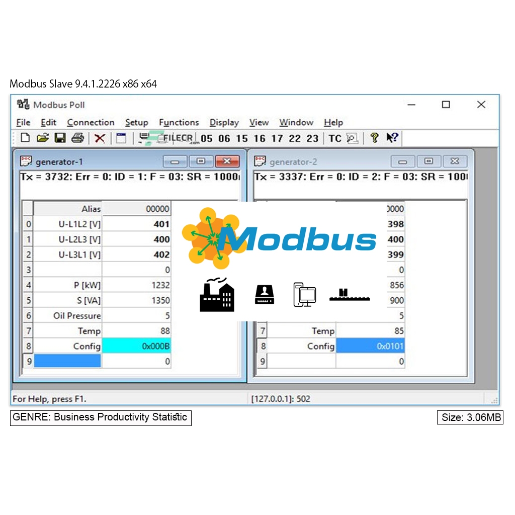 Modbus Slave 9.4.1.2226 x86 x64 PC windows | Shopee Malaysia