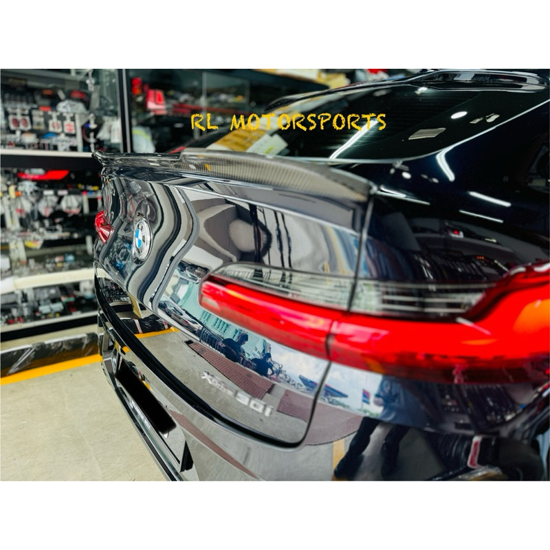 Bmw g02 x4 CS style m4 rear boot trunk carbon fiber ducktail lip ...