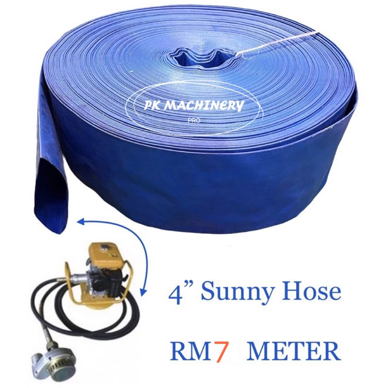 4” Sunny Hose Blue ( Price Per MTR ) 4” Water Pump Hose Blue / 4 ...