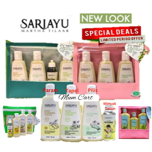 Sariayu Set bersalin Combo 3 in 1 Set / Combo 4 in 1 Set / Pilis 100ml ...