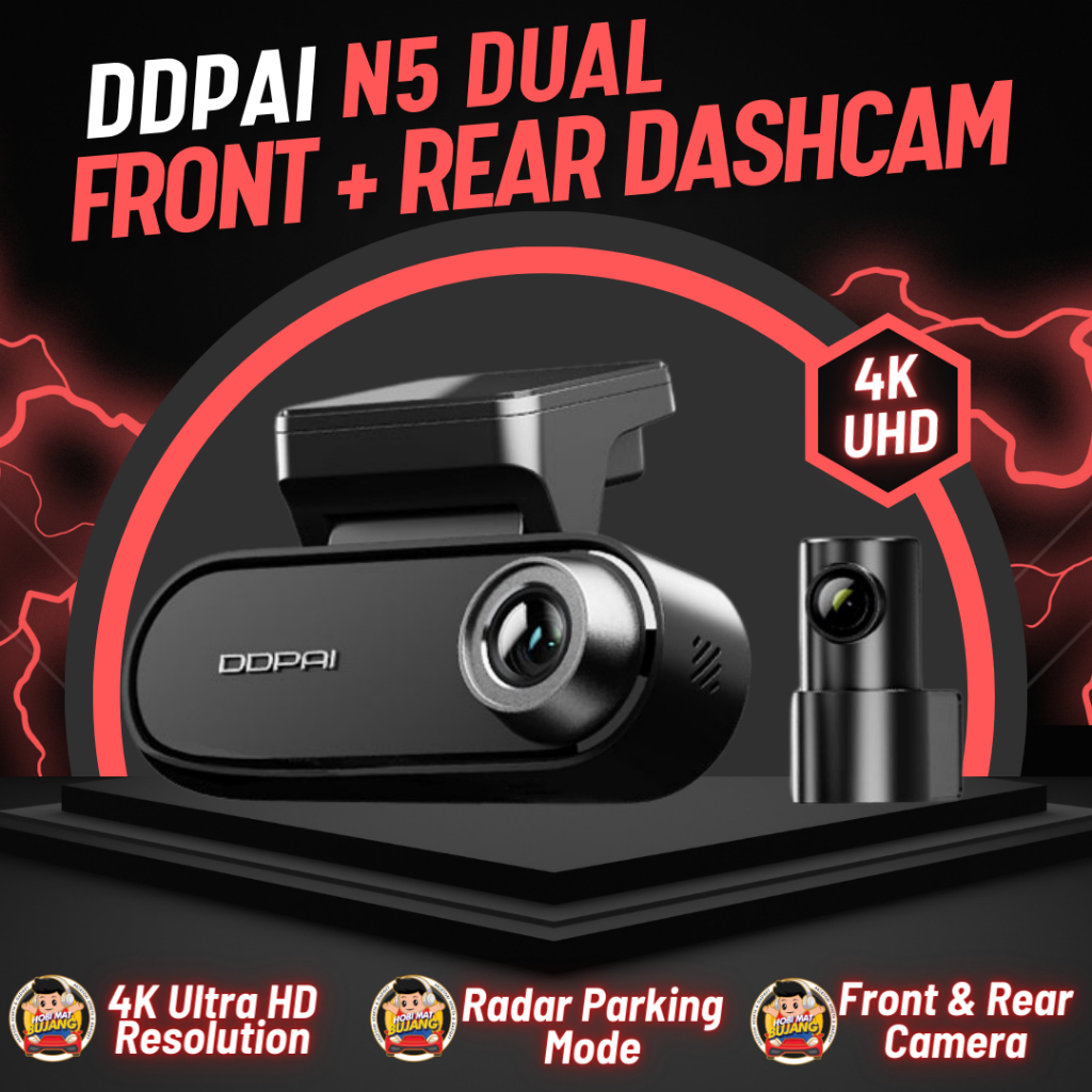 DDPAI N5 Dual 4K Ultra HD GPS Front & Rear Recording Dash Cam Super Capacitor | Shopee Malaysia