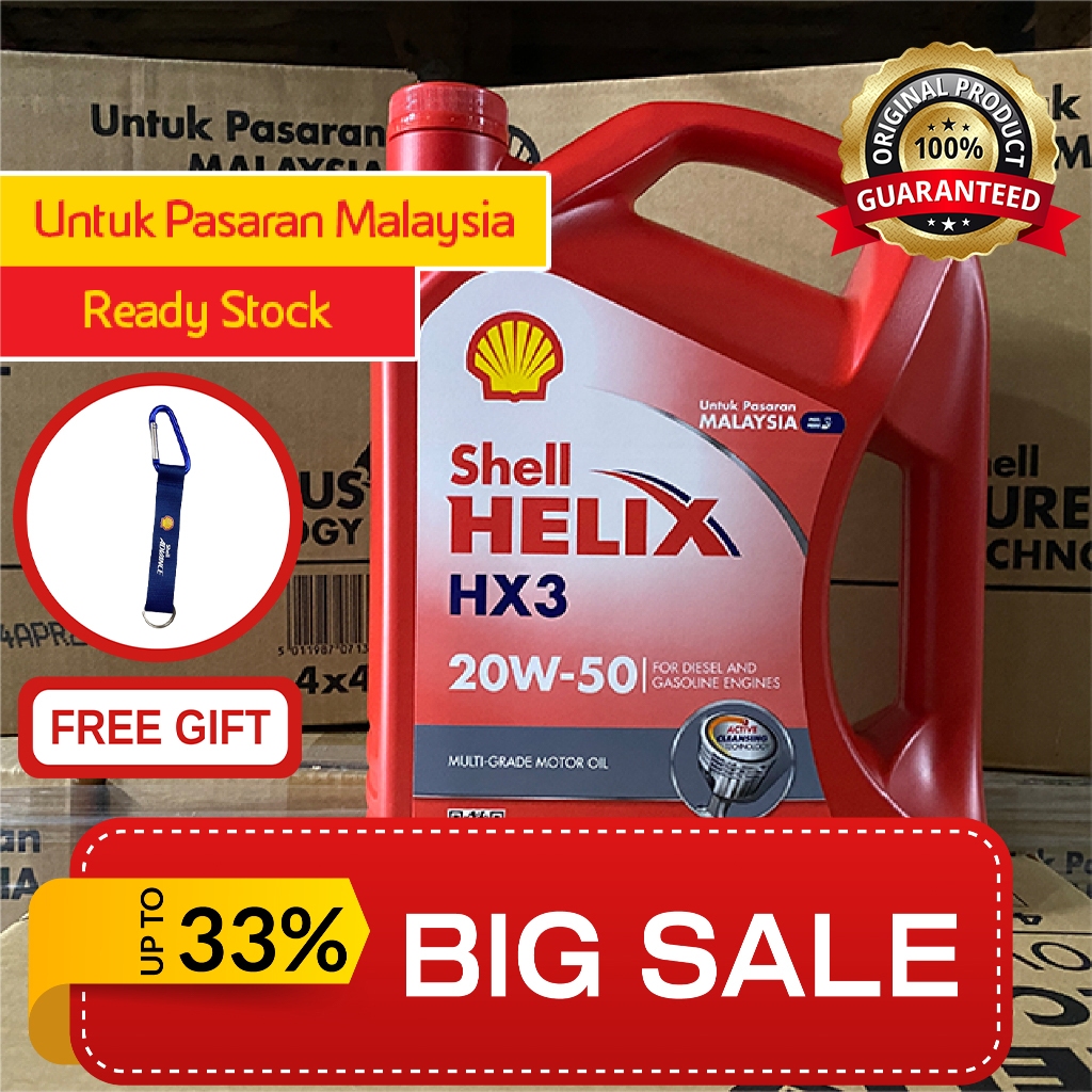 Shell Helix HX3 20W-50 Mineral Engine Oil (4L) | Shopee Malaysia