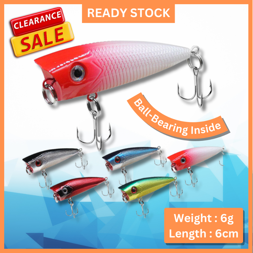 Gewang / Umpan Ikan Tiruan Casting Killer Topwater Floating Popper ...