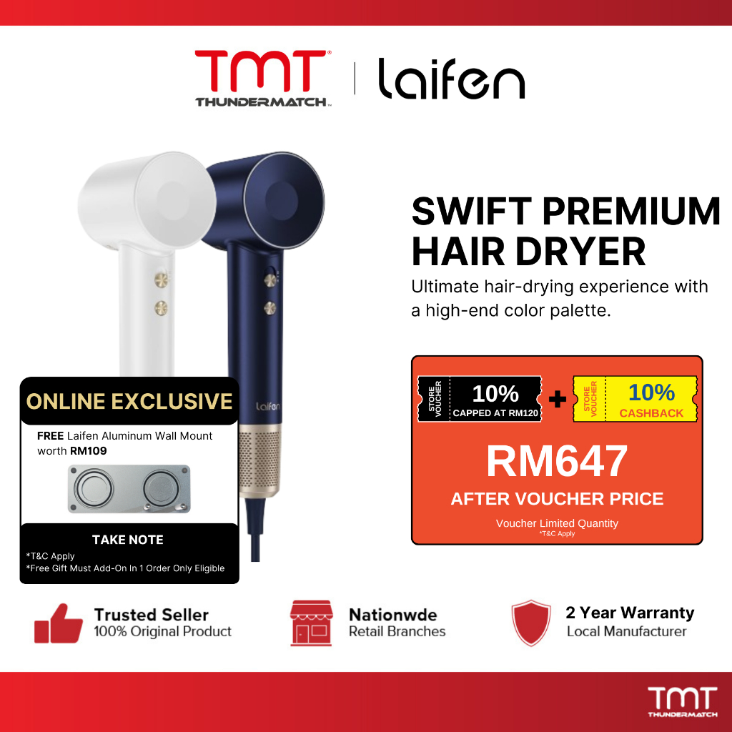[Laifen Malaysia Set] Laifen Swift Premium High-Speed Hair Dryer | High-End Color Palette | 200 ...