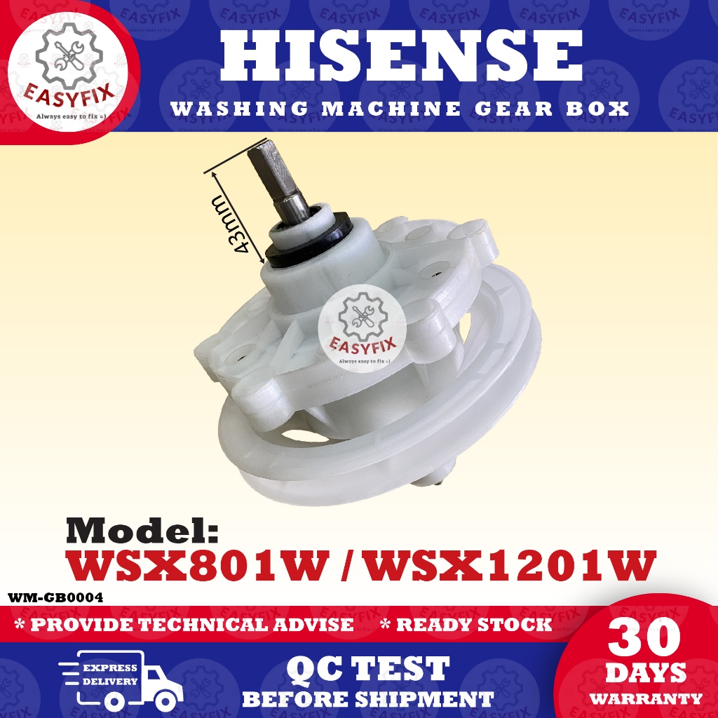 WSX801W / WSX1201W HISENSE SEMI-AUTO WASHING MACHINE GEAR BOX GEARBOX ...