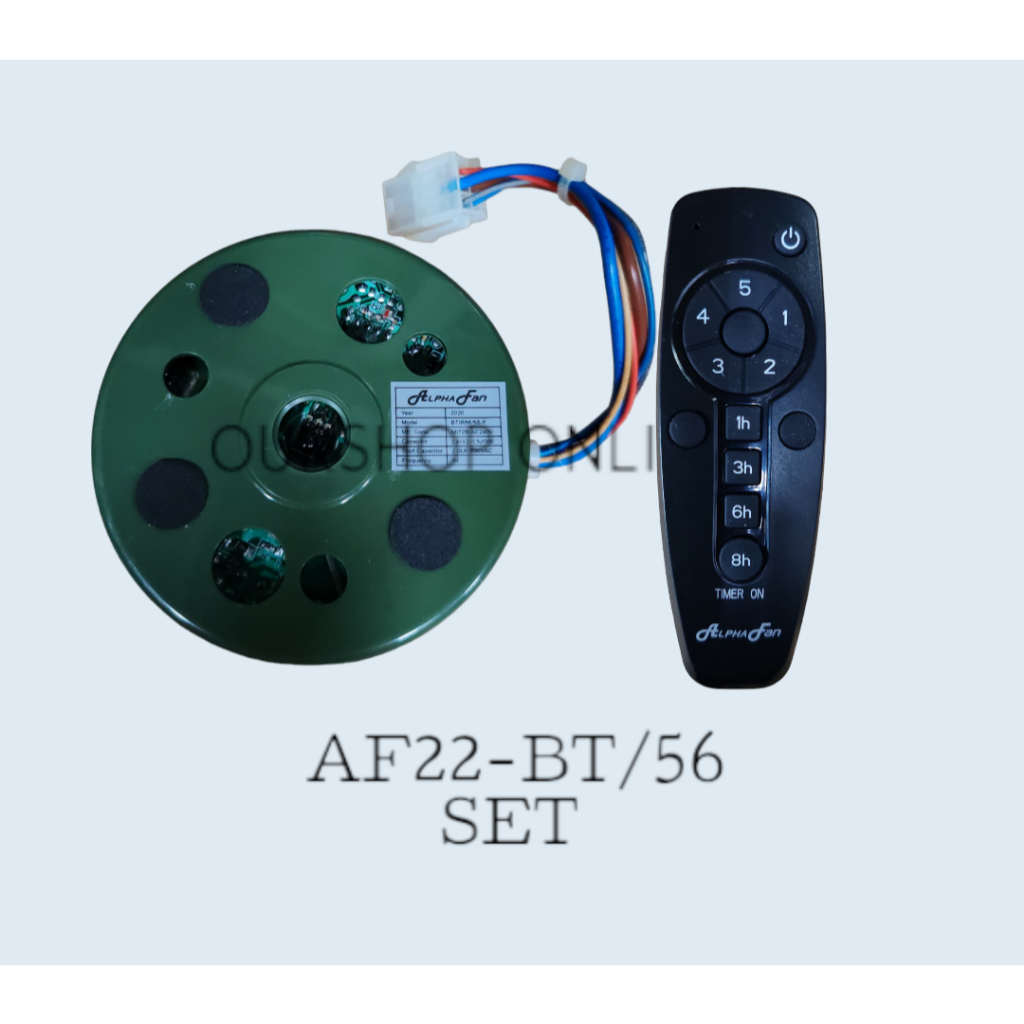 [ ORIGINAL ] ALPHA FAN PCB BOARD / RECEIVER AND REMOTE CONTROL AF22-BT ...