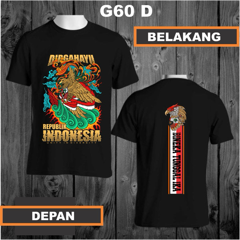 G60 Dirgahayu Republik Indonesia, Garuda Indonesia t-shirt,200gsm ...