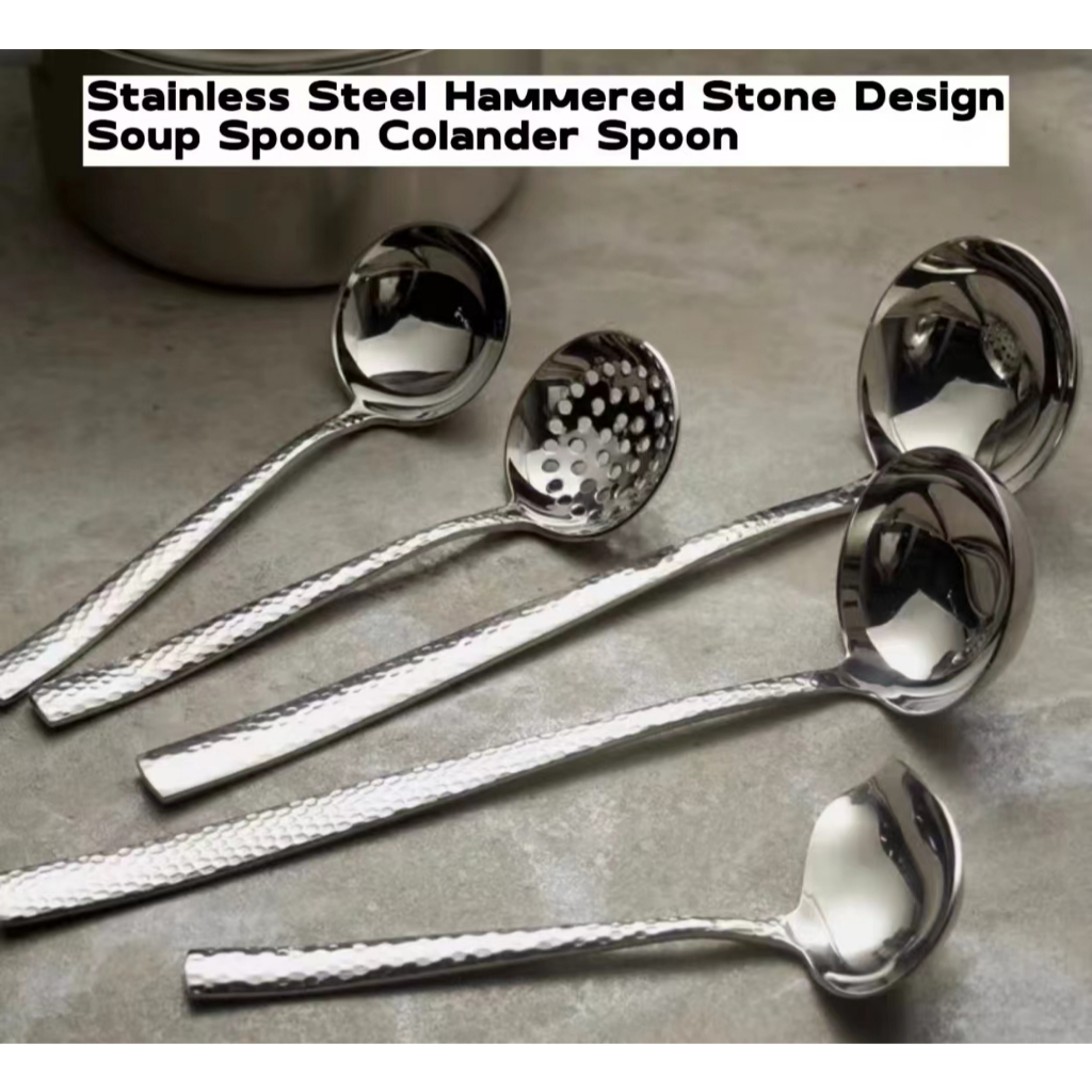 Extra Thickened Stainless Steel Soup Spoon Colander Spoon Soup Ladle ...