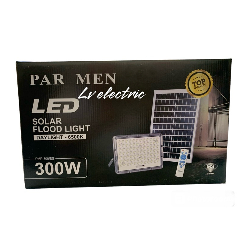 PARMEN LED SOLAR FLOOD LIGHT 300w SIRIM DAYLIGHT 6500k High Quality👍🔥 ...