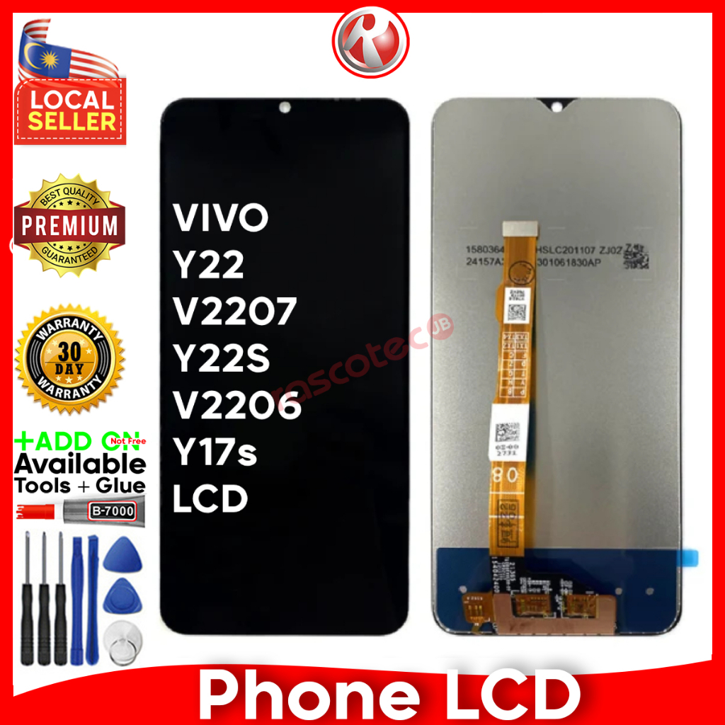 VIVO Y22 V2207 / VIVO Y22S V2206 / VIVO Y17s Compatible LCD Touch ...