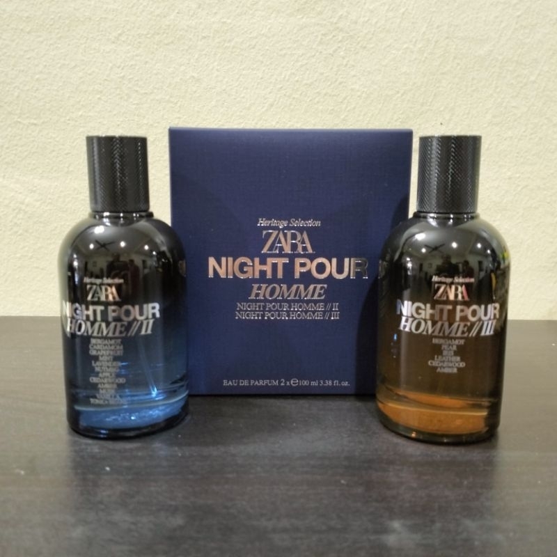 Zara Night Pour Homme II + Night Pour Homme III EDP (2X100ml) | Shopee ...