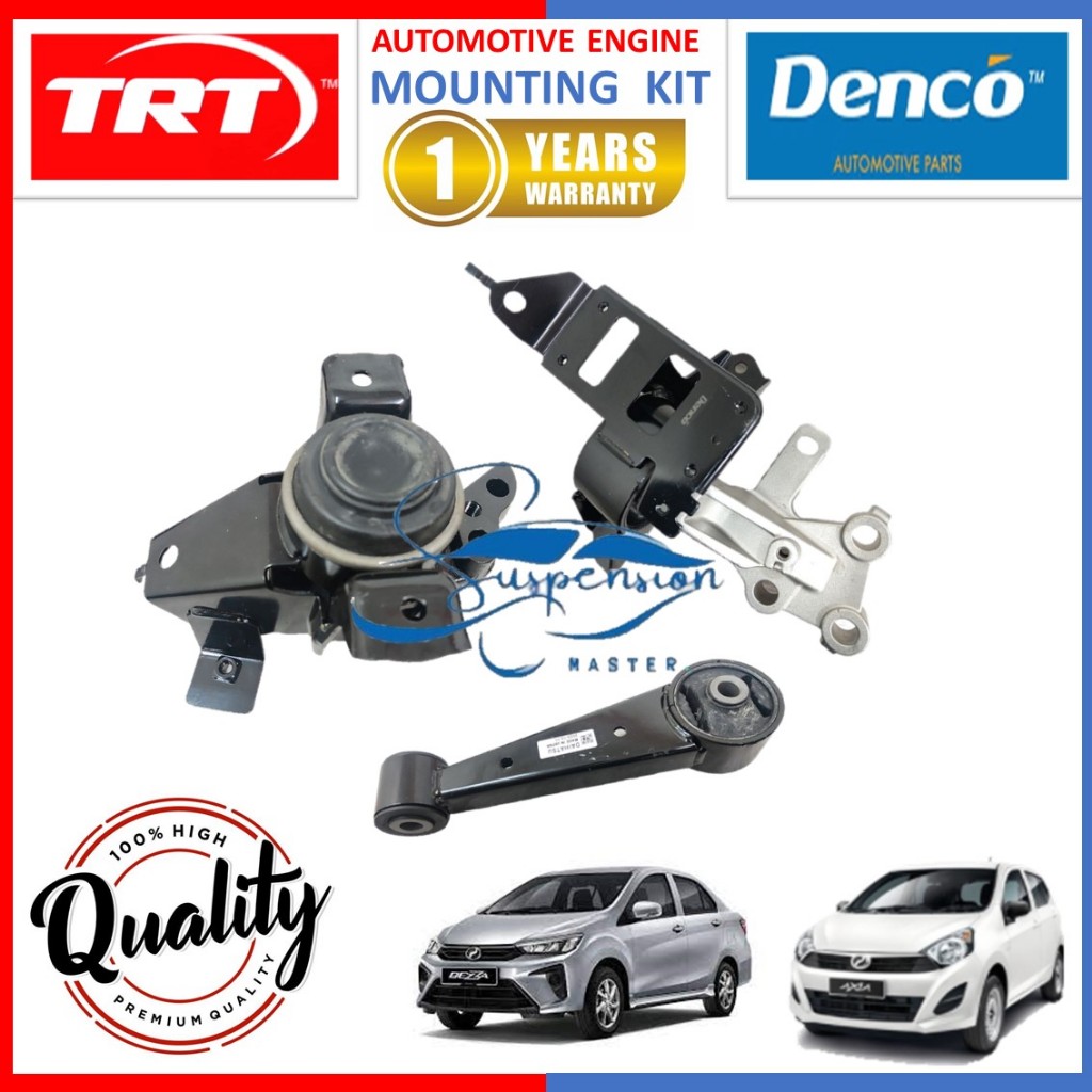 3 IN 1 SET TRT DENCO (RANDOM) BRAND ENGINE MOUNTING - PERODUA AXIA VVTI ...
