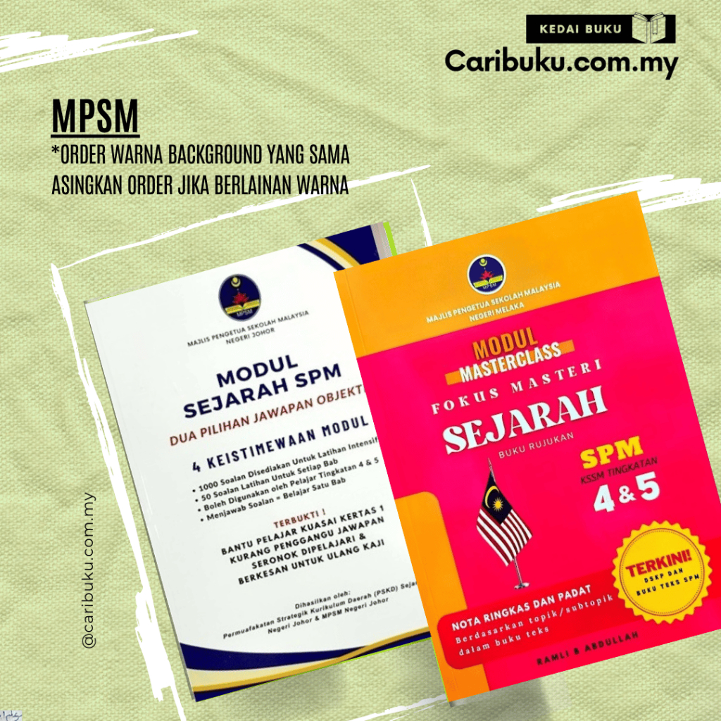 MPSM Modul Sejarah SPM / MPSM Melaka Modul Masterclass Sejarah SPM ...