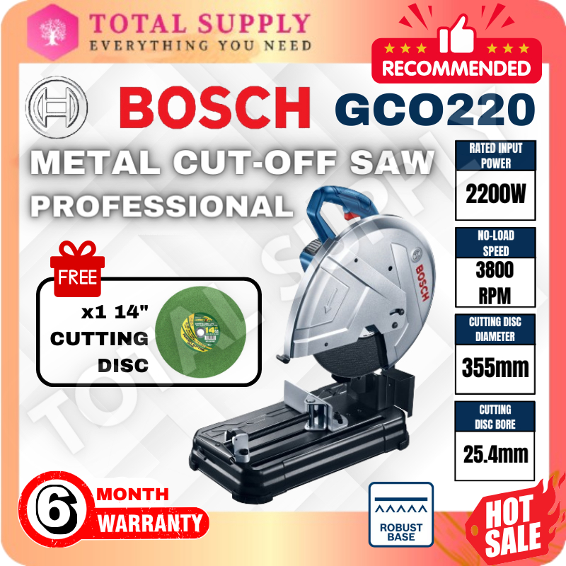 BOSCH GCO220 14'' PROFESSIONAL METAL CUT-OFF SAW C/W CUTTING DISC ...