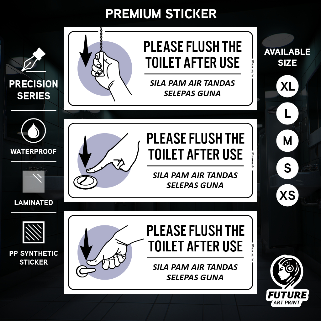 Please Flush Pump Water Toilet After Use. Sila Pam Jirus Air Tandas ...