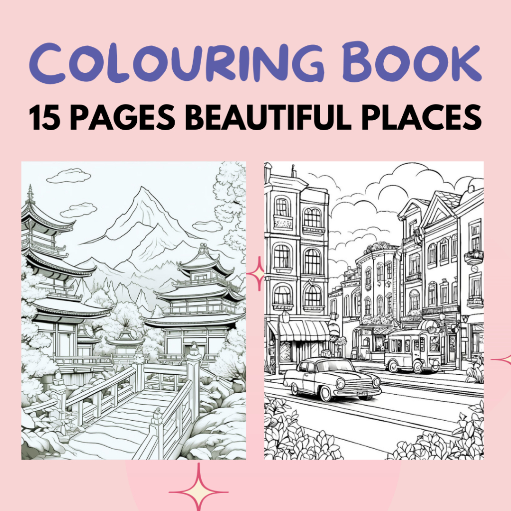 (PDF) 15 Pages Amazing Places Colouring Book For Kids/Adult | Part 1 ...