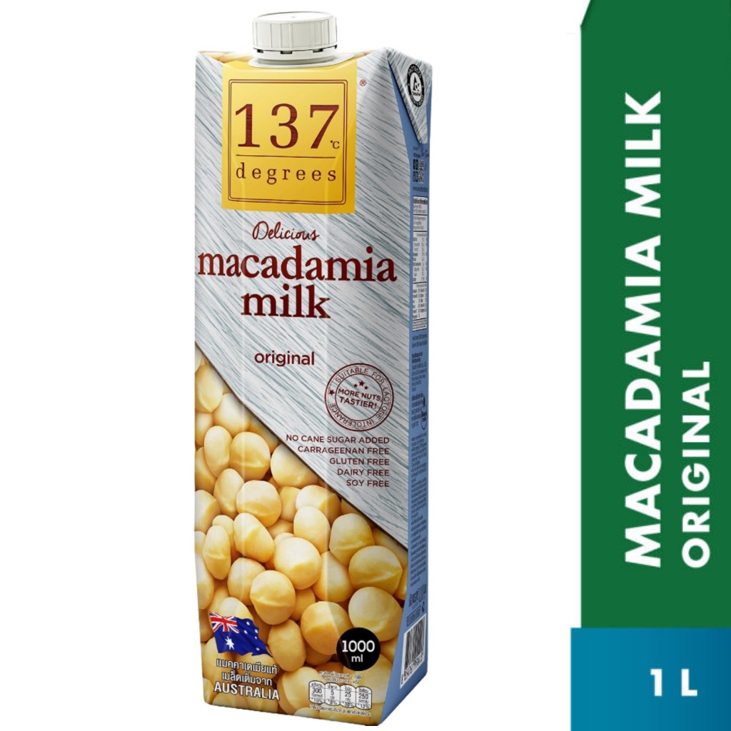 137 degrees Macadamia Milk Original, (From USA) 1Liter (Assorted ...