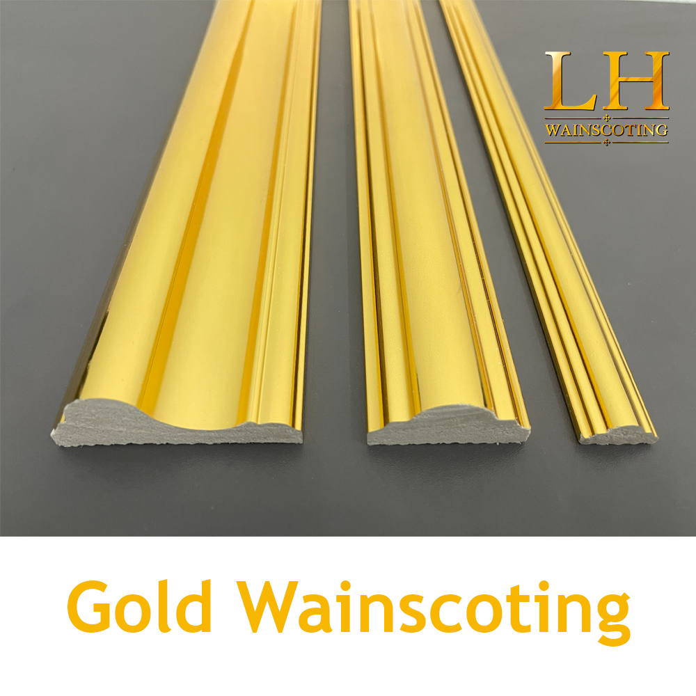 Gold Wainscoting 2440mm 8ft / 1200mm 4FT Wall Panel Paintable ...