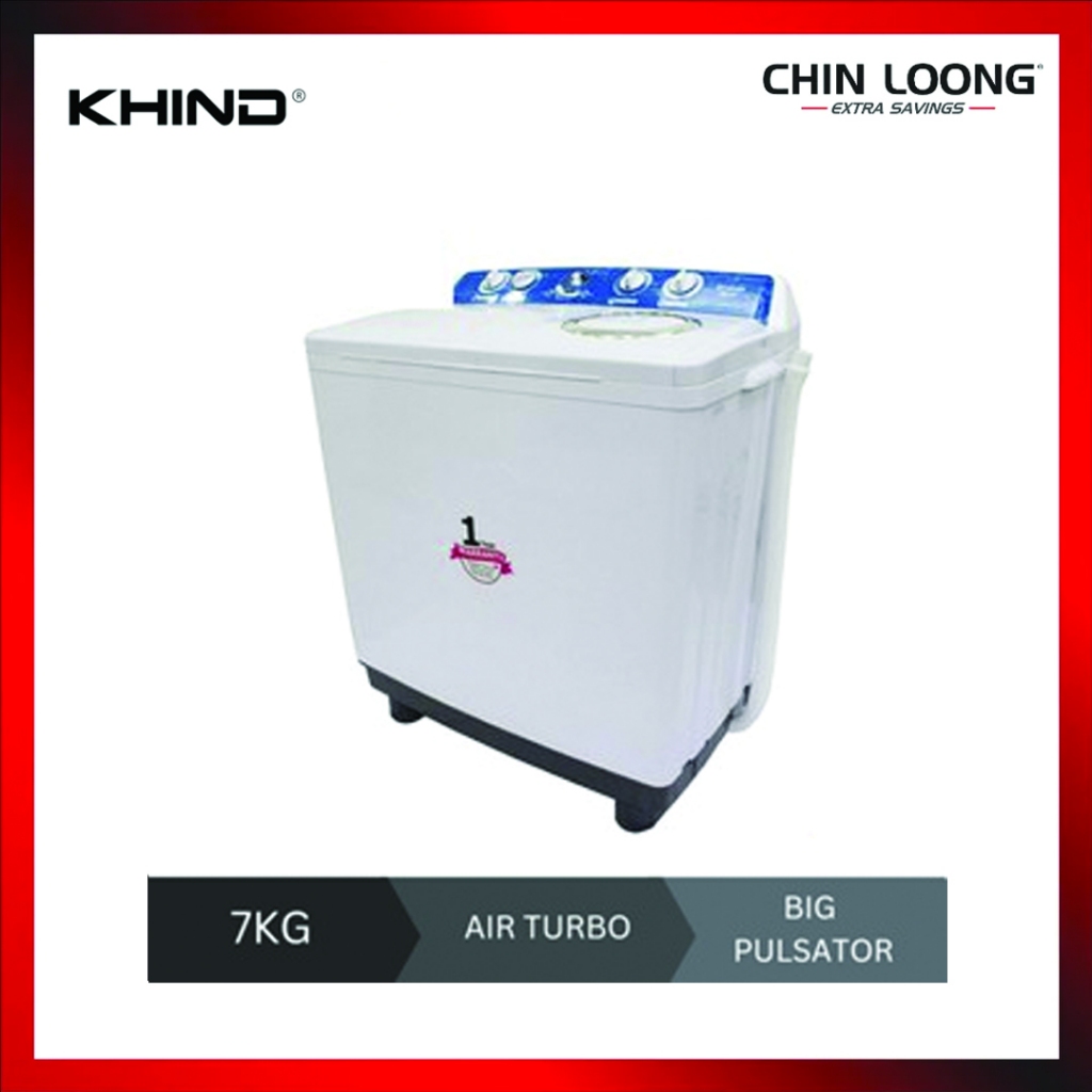 KHIND / WASHING MACHINE / MESIN BASUH / SEMI AUTO / 7KG / WM717 ...