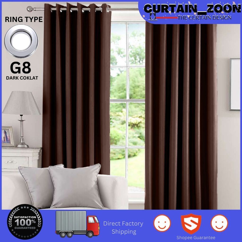 G8 Ready Made Curtain ! Siap Jahit Langsir Langsir RAYA Kain Tebal ...