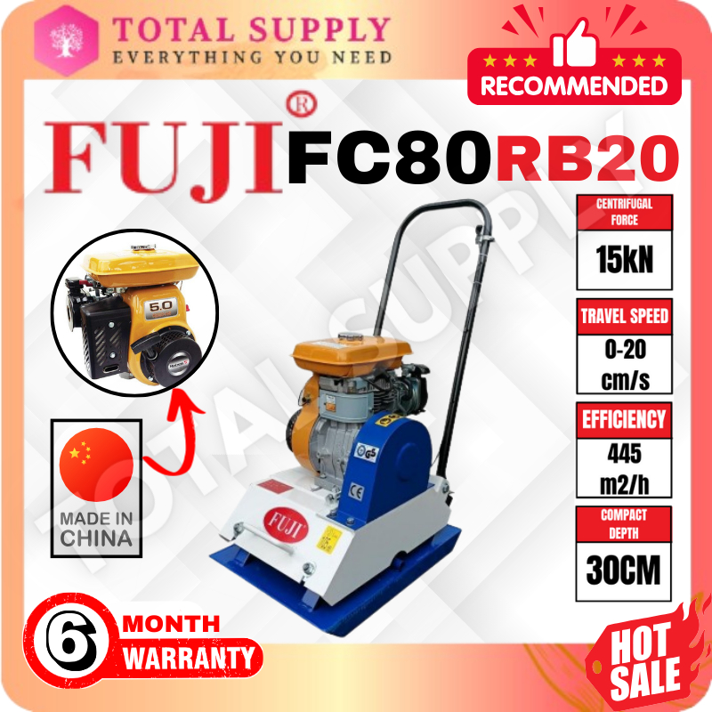 FUJI FC80 PLATE COMPACTOR C/W ROBENS RB20 / EY20 - 6 MONTHS WARRANTY ...