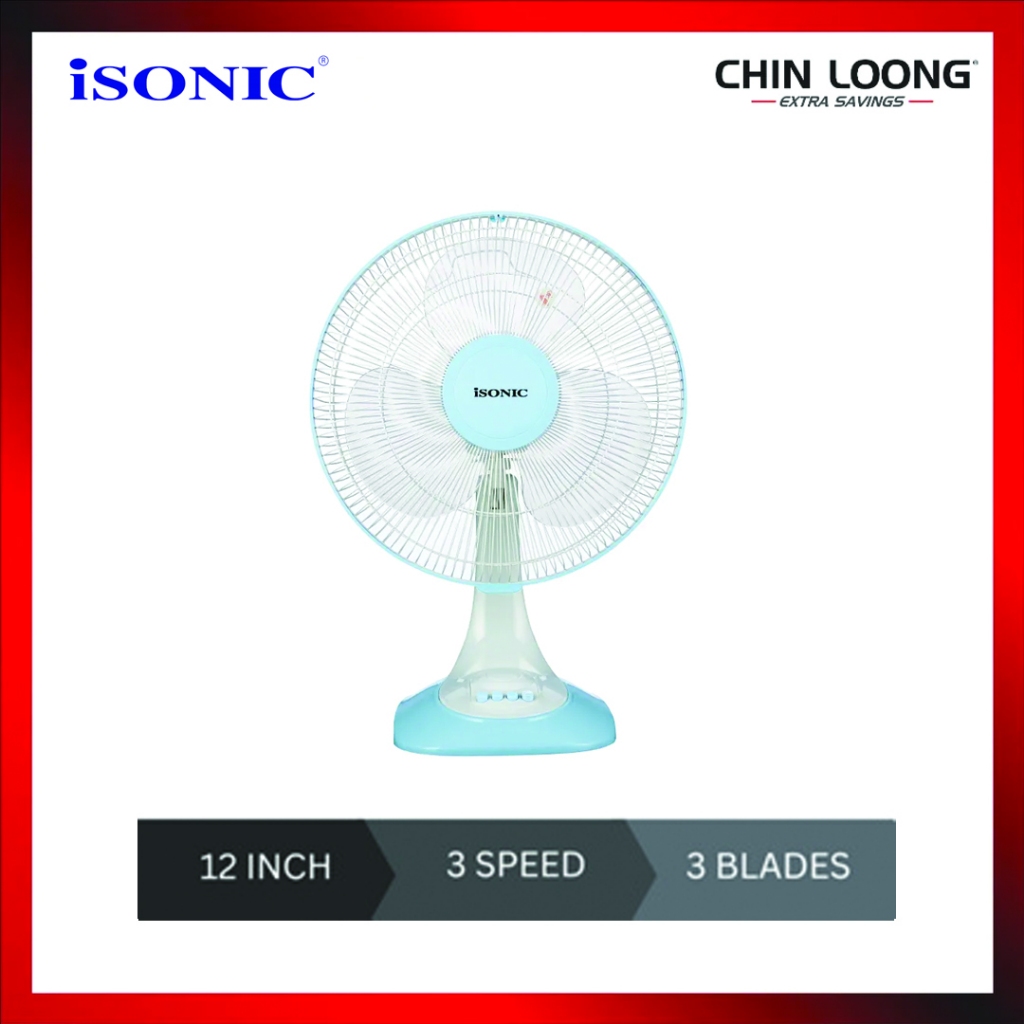 ISONIC 12"/16" TABLE FAN / KIPAS MEJA 12inch/16inch (ITF-12) / (CTF ...