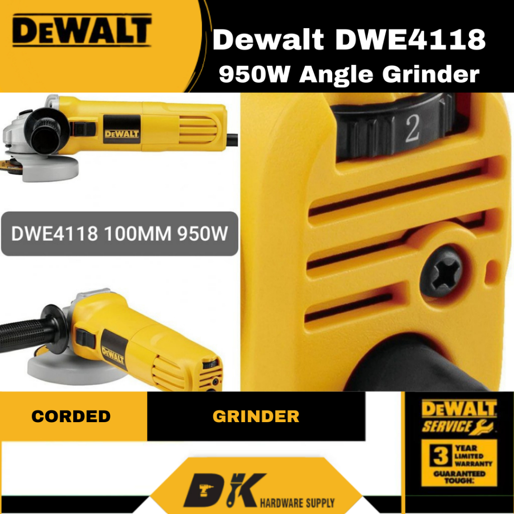 DEWALT DWE4118 ANGLE GRINDER CORDED | Shopee Malaysia
