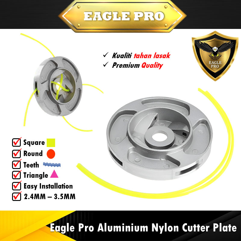 Eagle Pro Aluminium Trimmer Brush Grass Cutter Plate Piring Tali Mesin ...