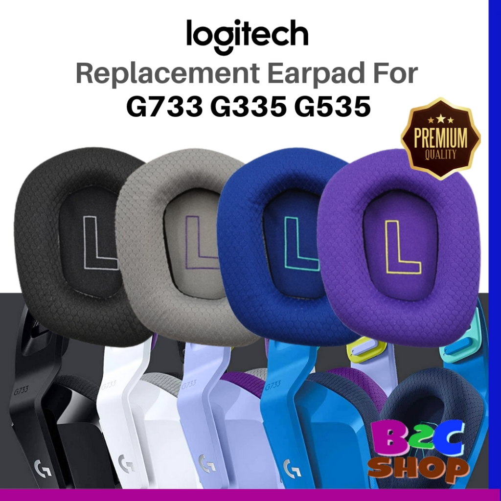 🔥𝗥𝗘𝗔𝗗𝗬 𝗦𝗧𝗢𝗖𝗞🔥 1Pair Logitech G733 G335 G535 Headset Replacement Earpads Cushion Earpad | Shopee ...
