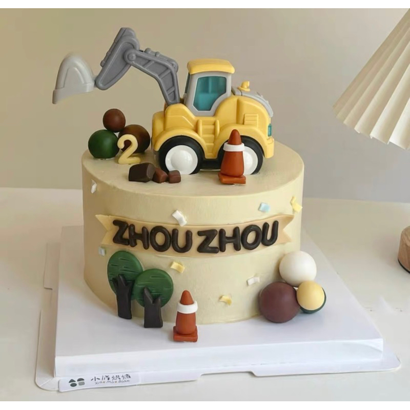 DECO CONSTRUCTION ESCAVATOR TOY CAKE DECORATION JENGKAUT 挖泥机 泥机车 ...