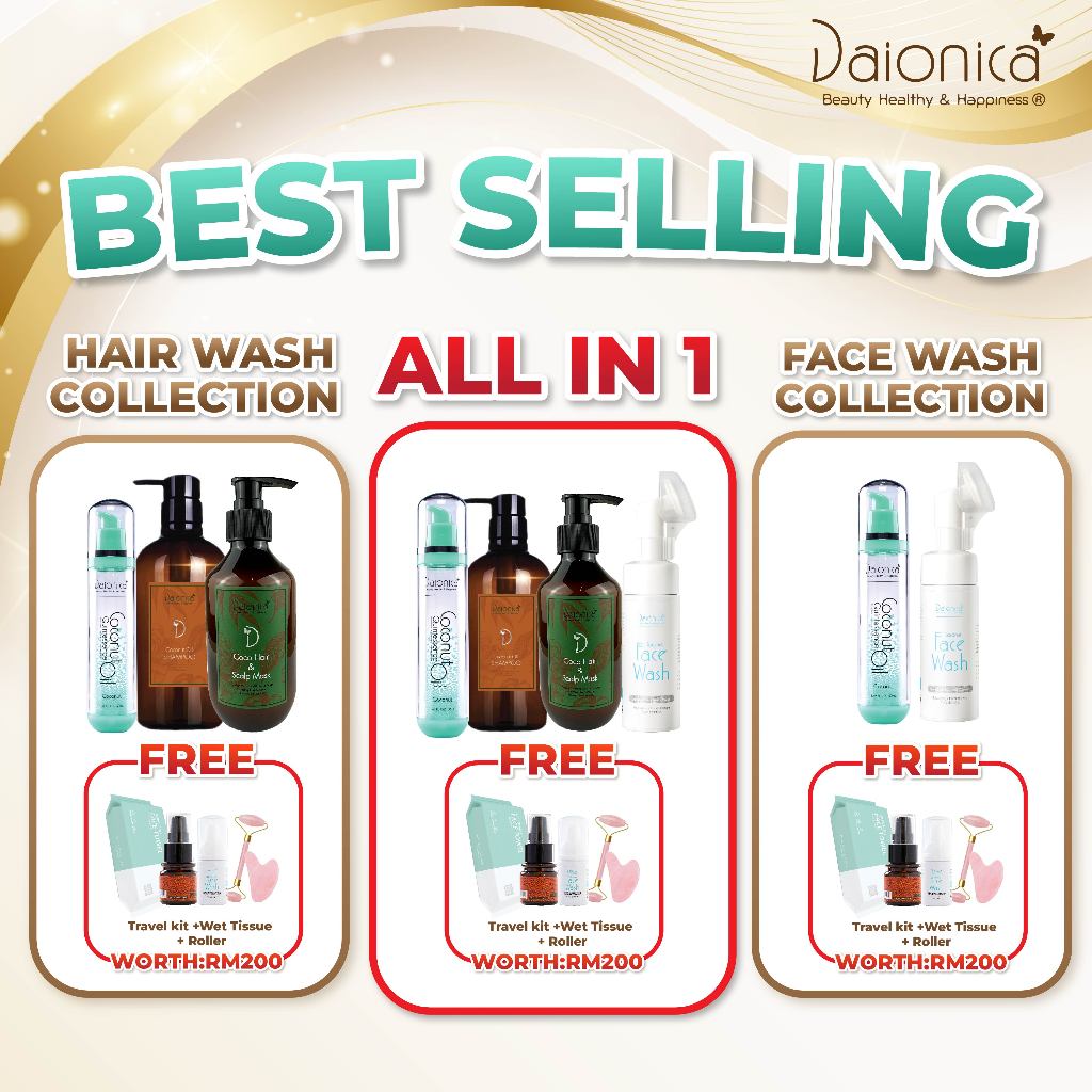 【Daionica】Coconut Quintessence Oil Body Skincare Hair Care Face Wash ...