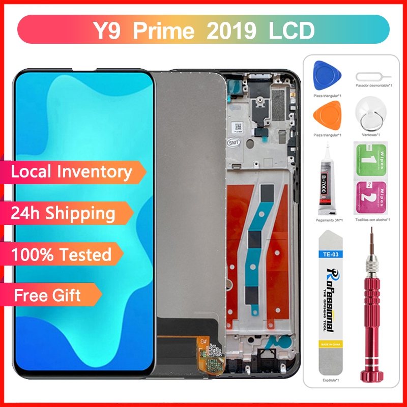 Original LCD with Frame For Y9 PRIME 2019 STK-L21 STK-L22 STK-LX3 ...