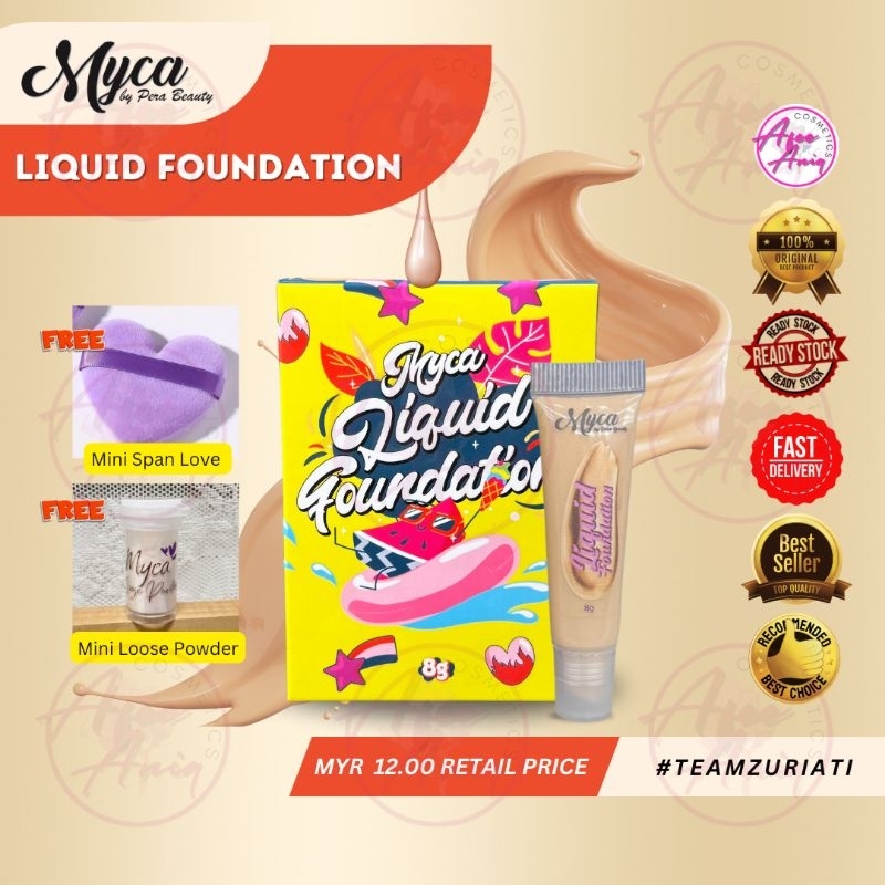 🔥 Myca Liquid Foundation (free mini span + free mini Loose Powder ...