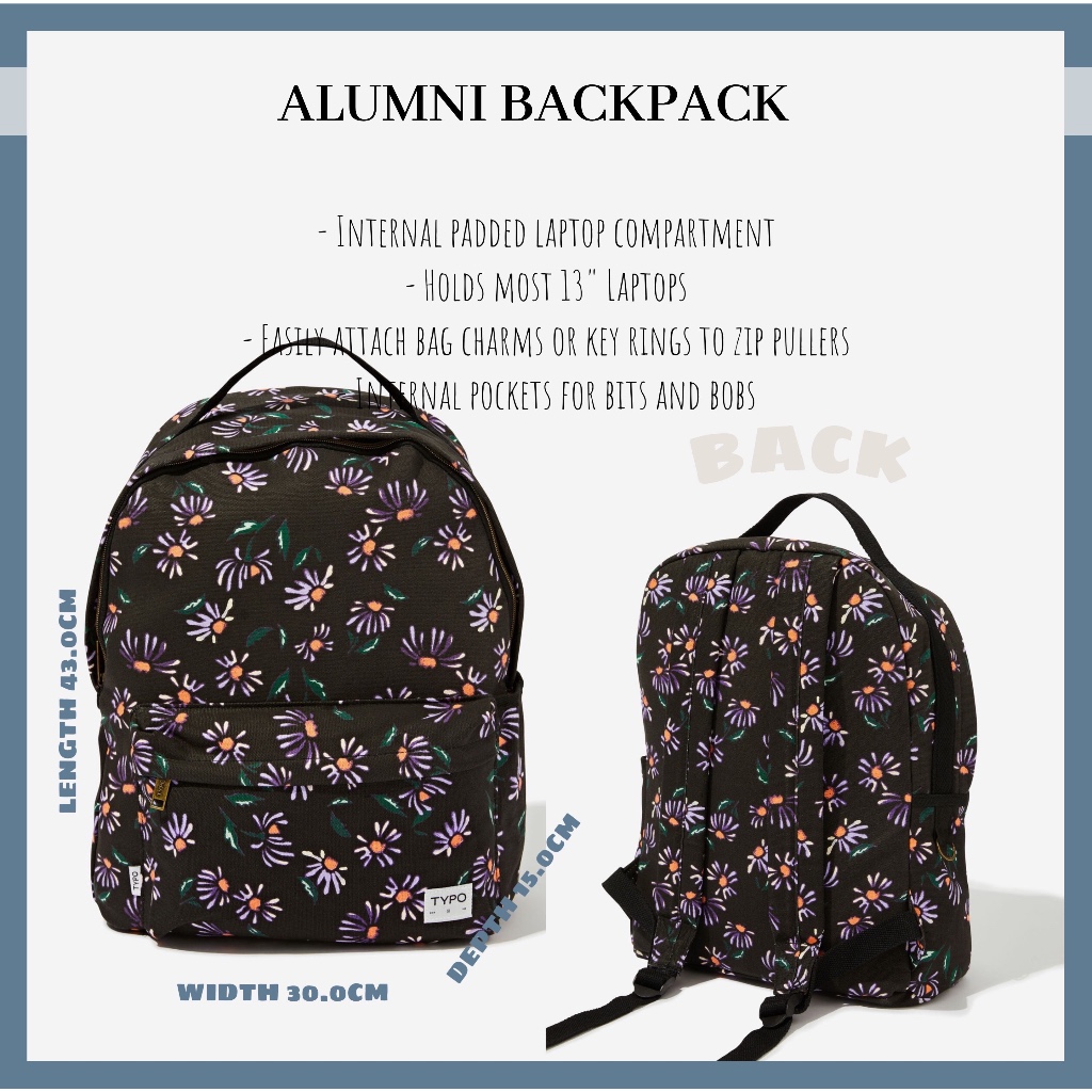 TYPO Backpack / Alumni Backpack & Off The Grid Backpack/ School & Work ...