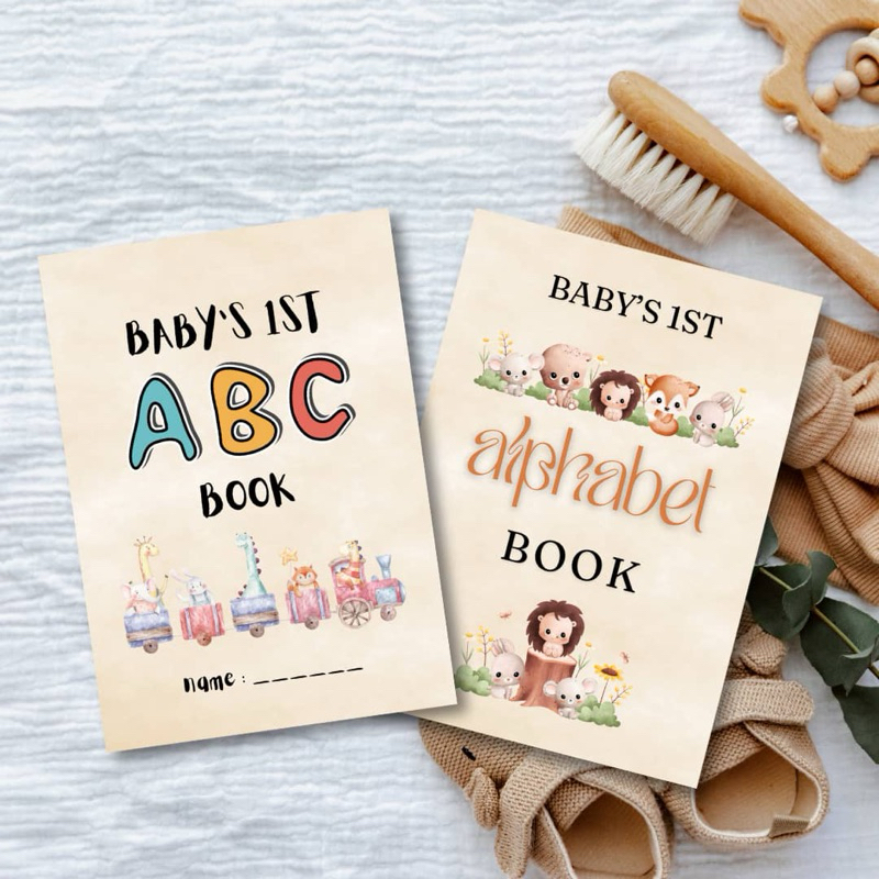 26 Pages Animals ABC Baby Shower Coloring Book | Baby First's ABC ...