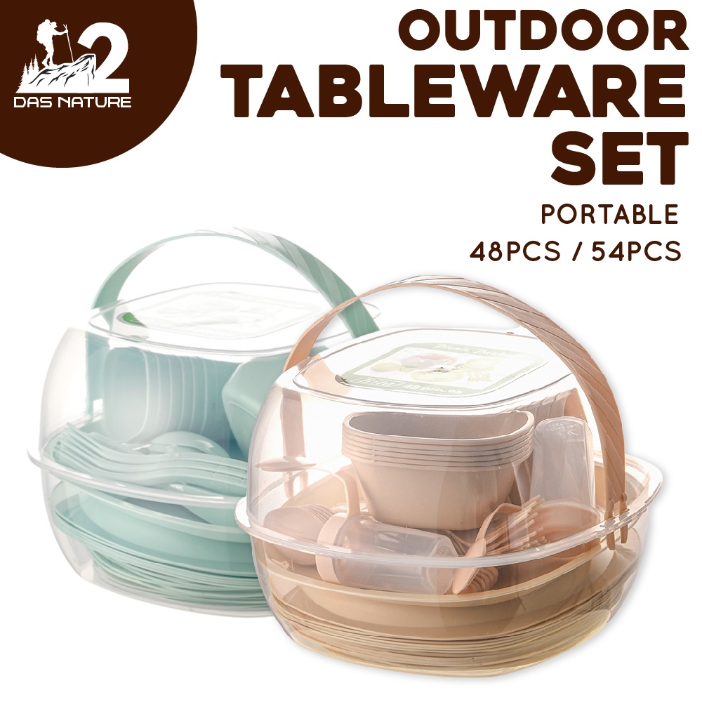 Camping Cutlery Tableware Set Cups Lightweight Tableware Set for ...