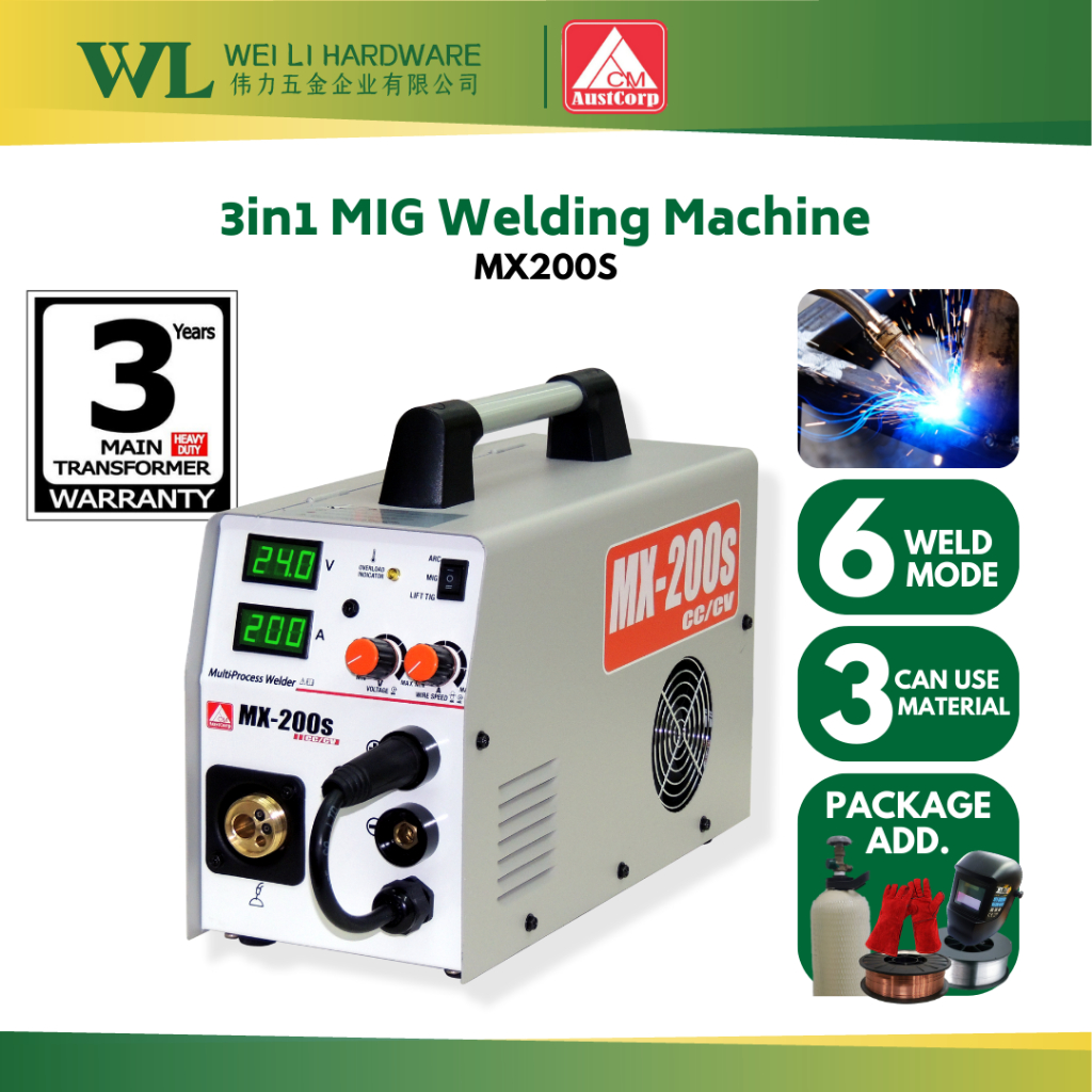 Austcorp MX200S MIG 3 in1 Welding Machine / MIG welding set / mig ...