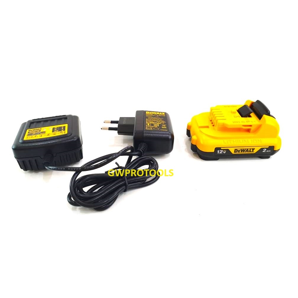 DCB127 + DCB110 DEWALT 12V MAX 2.0AH LI-ION BATTERY & 12V LI-ION ...