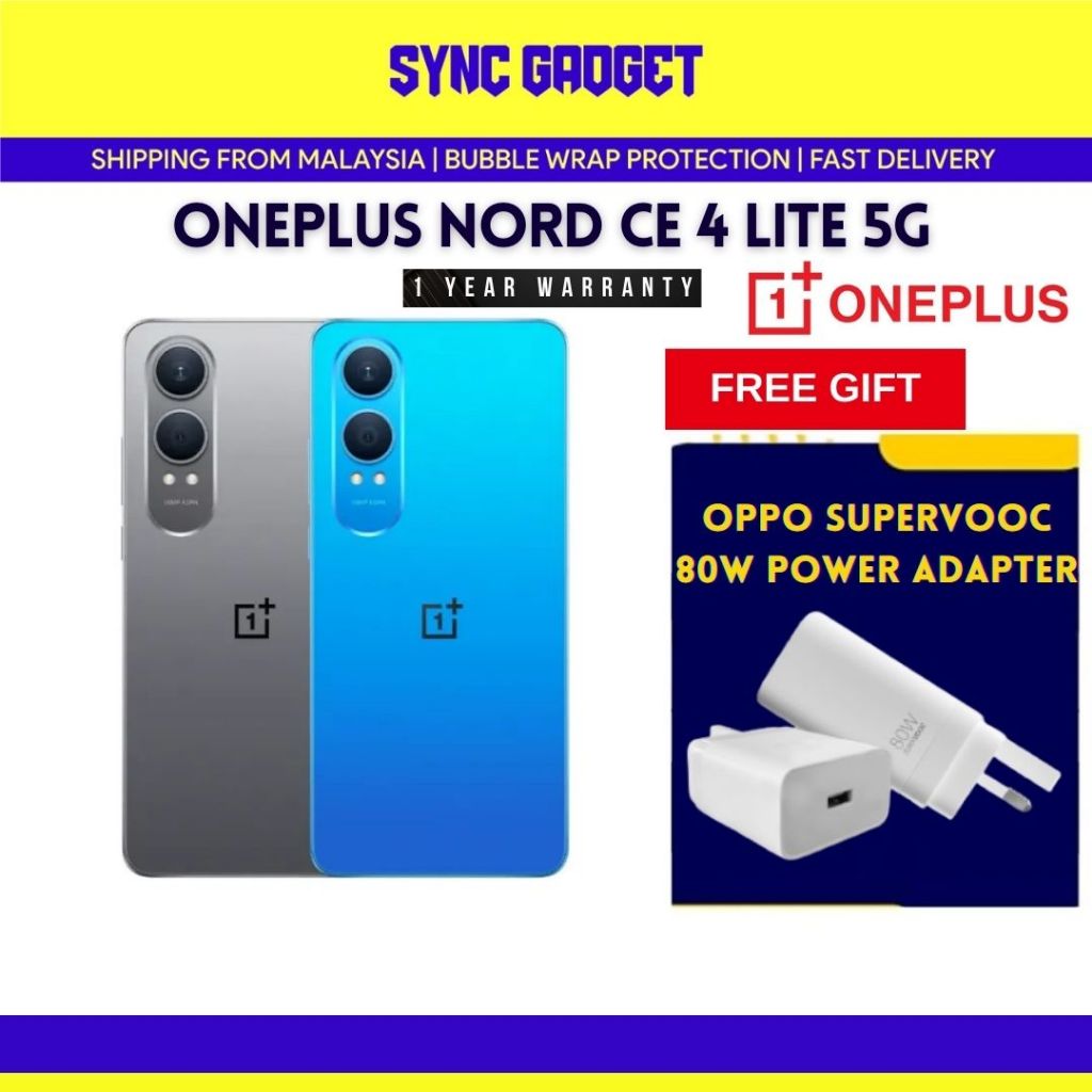 OnePlus Nord CE4 Lite 5G FREE 80W Adapter | 8+256GB | 6.67" OLED display | 50MP OIS camera ...