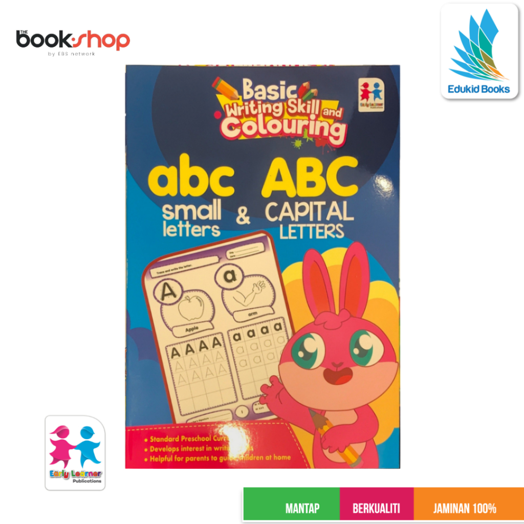 Activity preschool Book - Basic Writing Skill And Colouring ABC Small Letters & ABC Capital ...