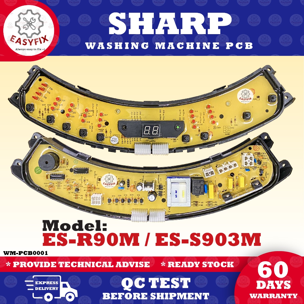 ES-R90M / ES-S903M SHARP WASHING MACHINE PCB BOARD (CONTROL BOARD) ES ...