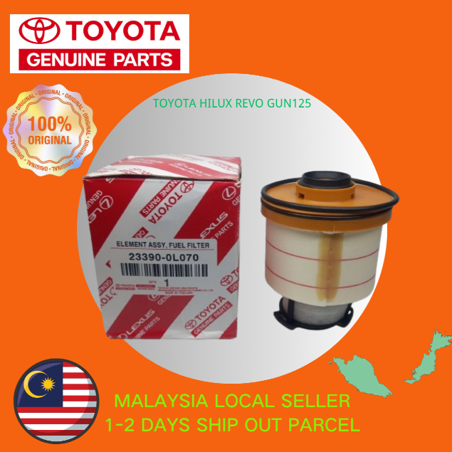 Toyota Hilux Revo Gun125 Original New Fuel Filter Parts No: 23390-0L070 ...