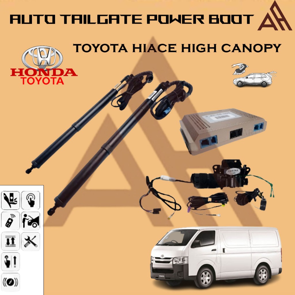 Toyota Hiace High Canopy Plug & Play Auto Tailgate Power Boot Soft ...